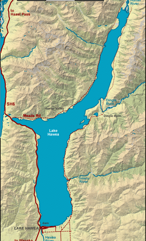 Lake Hawea Map | NZ Fishing